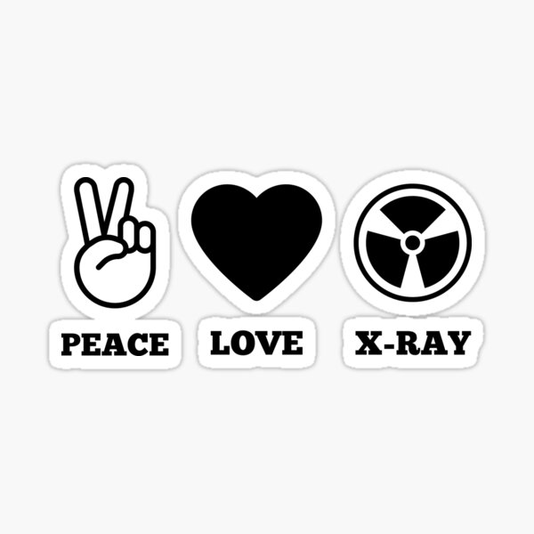 "Peace Love X-Ray Radiology Tech Gifts For Men Women Rad RTR T-Shirt ...