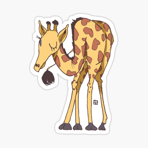 "Winking Giraffe" Sticker by plvelz | Redbubble