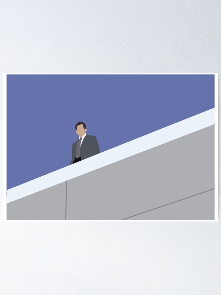 "Michael Scott (on roof)" Poster for Sale by colorzrus | Redbubble