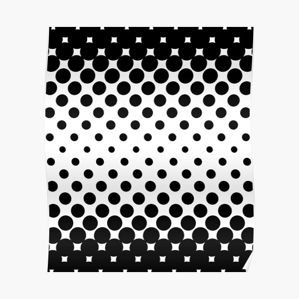 "Black Polka Dots Of Different Size" Poster for Sale by IYOOVI | Redbubble