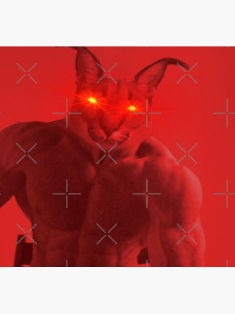 "RED ANGRY CHAD FLOPPA CAT \ CARACALS \ GIGA CHAD CAT \ GIGA CAT ...