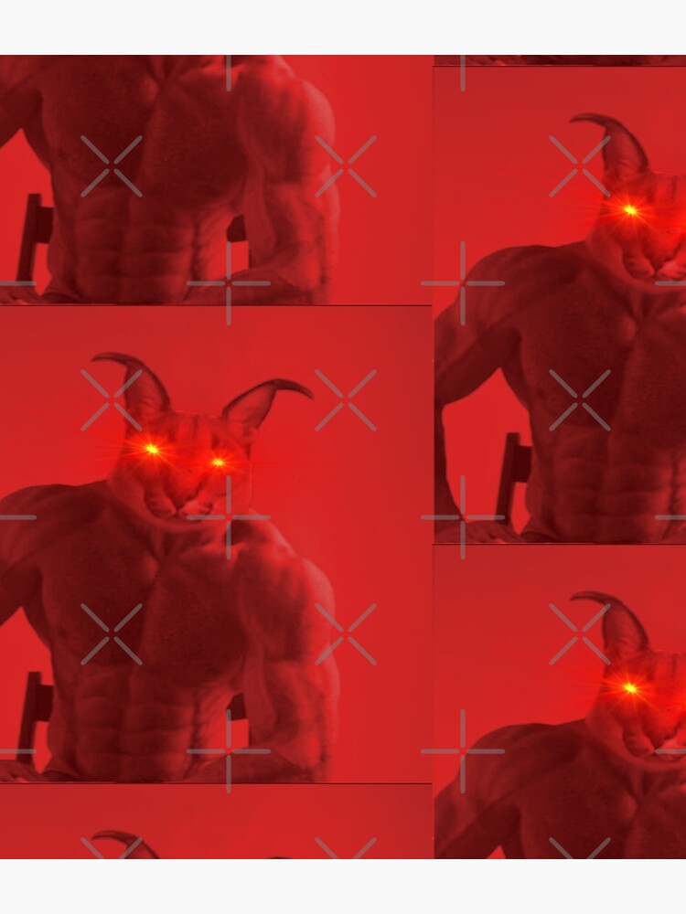 "RED ANGRY CHAD FLOPPA CAT \ CARACALS \ GIGA CHAD CAT \ GIGA CAT ...