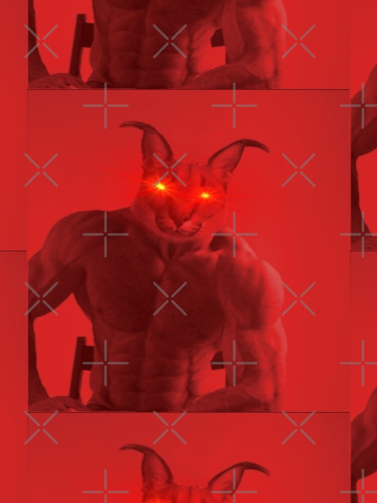 "RED ANGRY CHAD FLOPPA CAT \ CARACALS \ GIGA CHAD CAT \ GIGA CAT ...