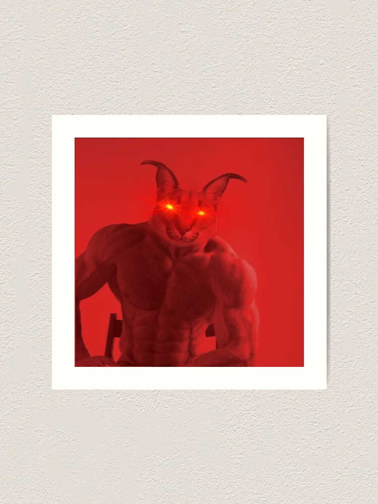 "RED ANGRY CHAD FLOPPA CAT \ CARACALS \ GIGA CHAD CAT \ GIGA CAT ...