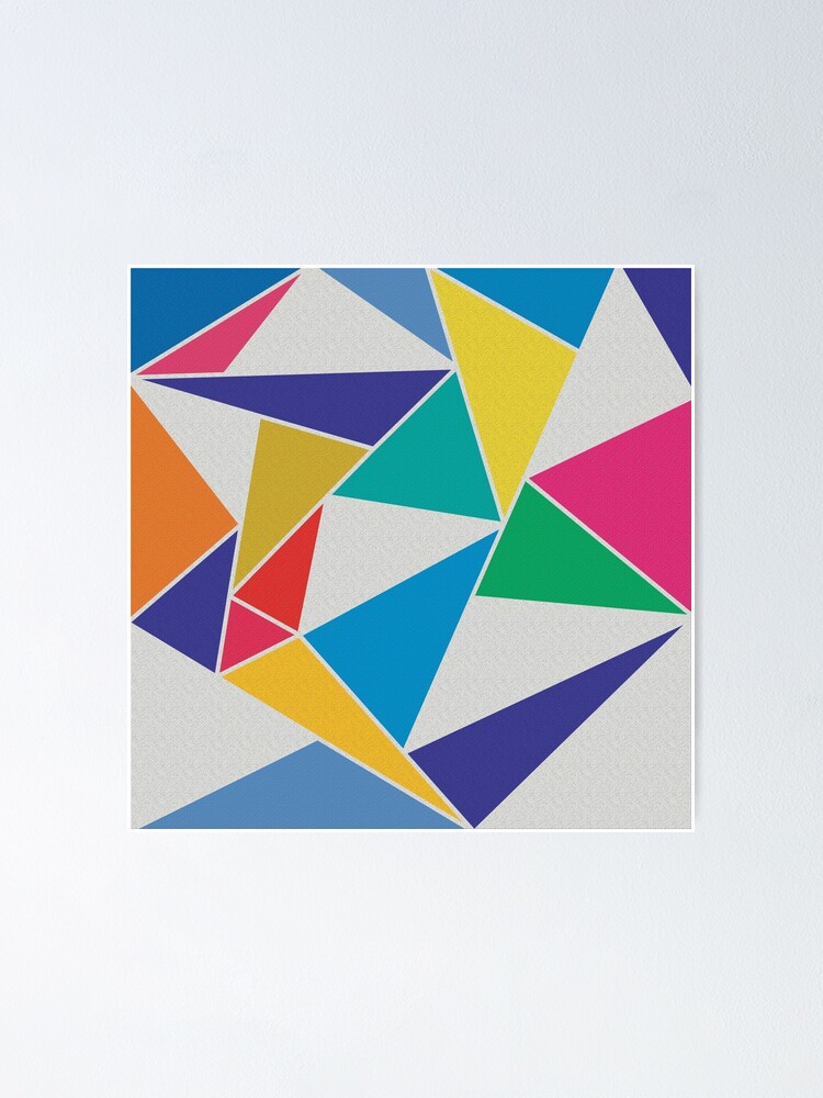 "Multi-color Triangle pattern 12" Poster for Sale by BLMcreations ...