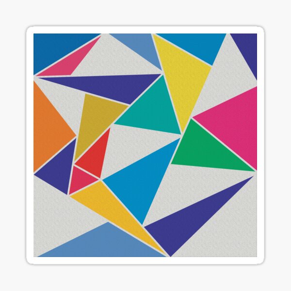 "Multi-color Triangle pattern 12" Sticker by BLMcreations | Redbubble
