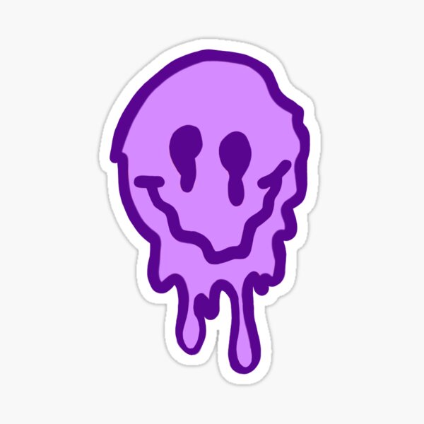 "Purple Smiley Face" Sticker for Sale by ArtByMikaylaK | Redbubble