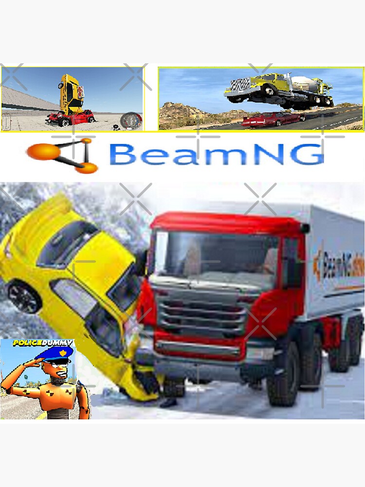 "BeamNG Crash Hard" Sticker by Fundables | Redbubble