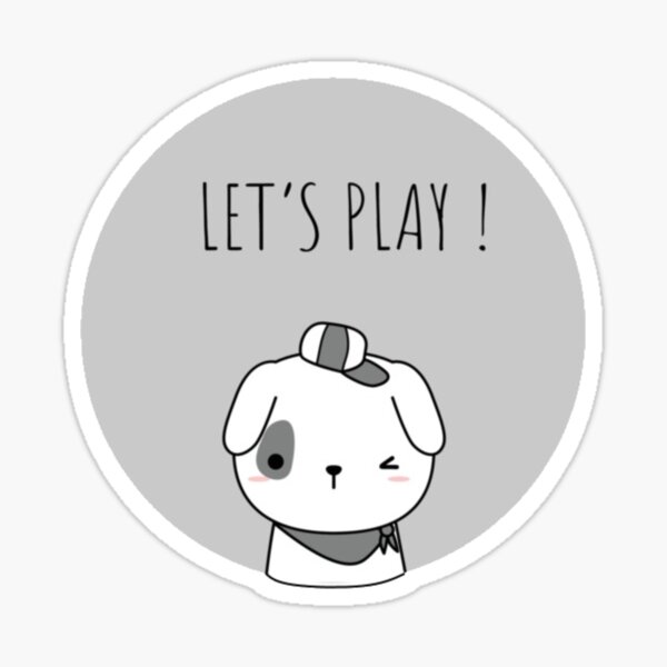 "Let´s Play" Sticker for Sale by kawaiistudio | Redbubble
