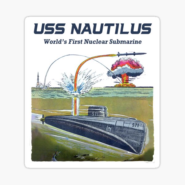 "USS Nautilus USA Nuclear Submarine #1482" Sticker for Sale by TheAplus ...