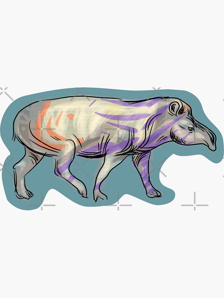 "Tapir" Sticker for Sale by silverlaughter | Redbubble
