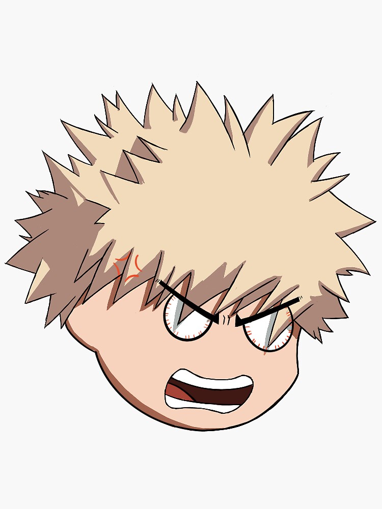 "Chibi Angry Shouty Bakugo" Sticker by EDeN-Arts05 | Redbubble