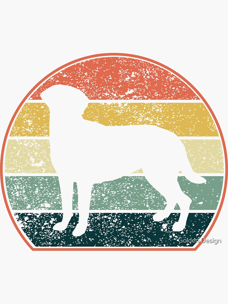 "Retro Labrador Owner Gift Golden Black Lab Dad Mom " Sticker for Sale ...