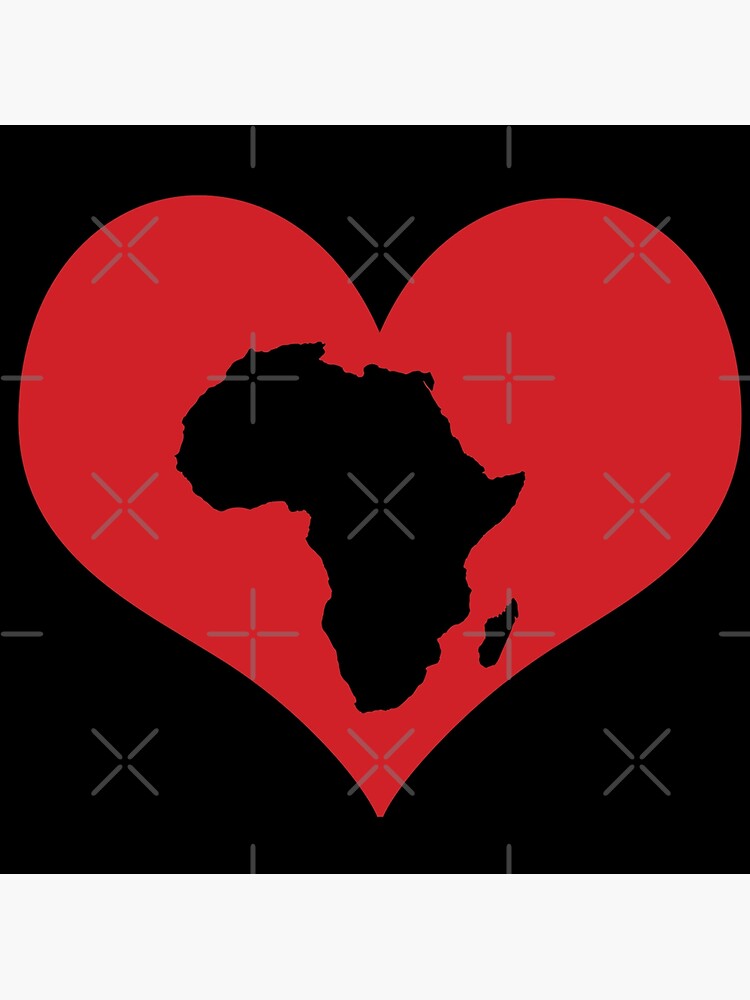"Africa map heart" Poster for Sale by creativedots | Redbubble