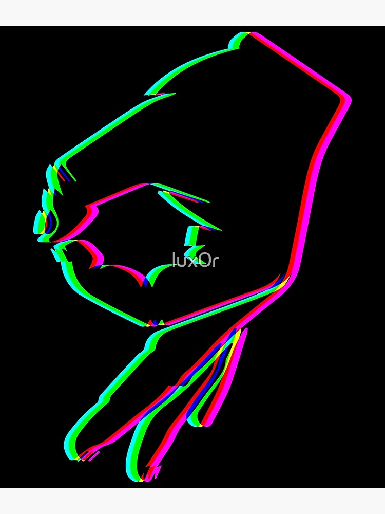 "Circle Game Gotcha Funny Made You Look Prank Hand Meme" Art Print by ...