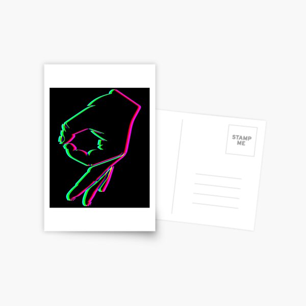 "Circle Game Gotcha Funny Made You Look Prank Hand Meme" Postcard by ...