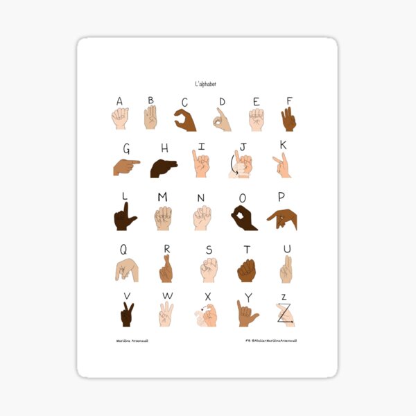 "LSQ Alphabet" Sticker by Marlene-Atelier | Redbubble