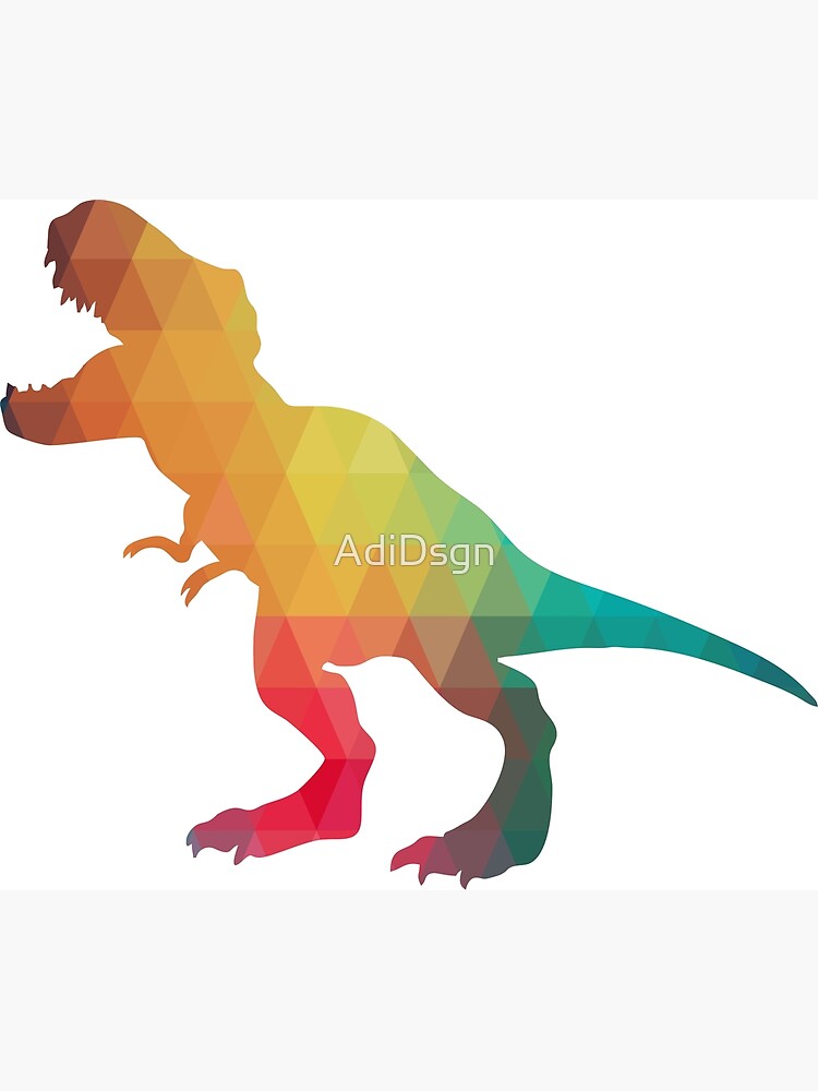 "Rainbow color T-Rex " Metal Print by AdiDsgn | Redbubble