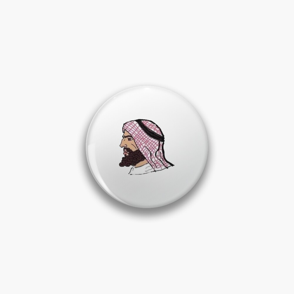 "Arab Chad Wojak" Sticker for Sale by MrPoggersdorf | Redbubble