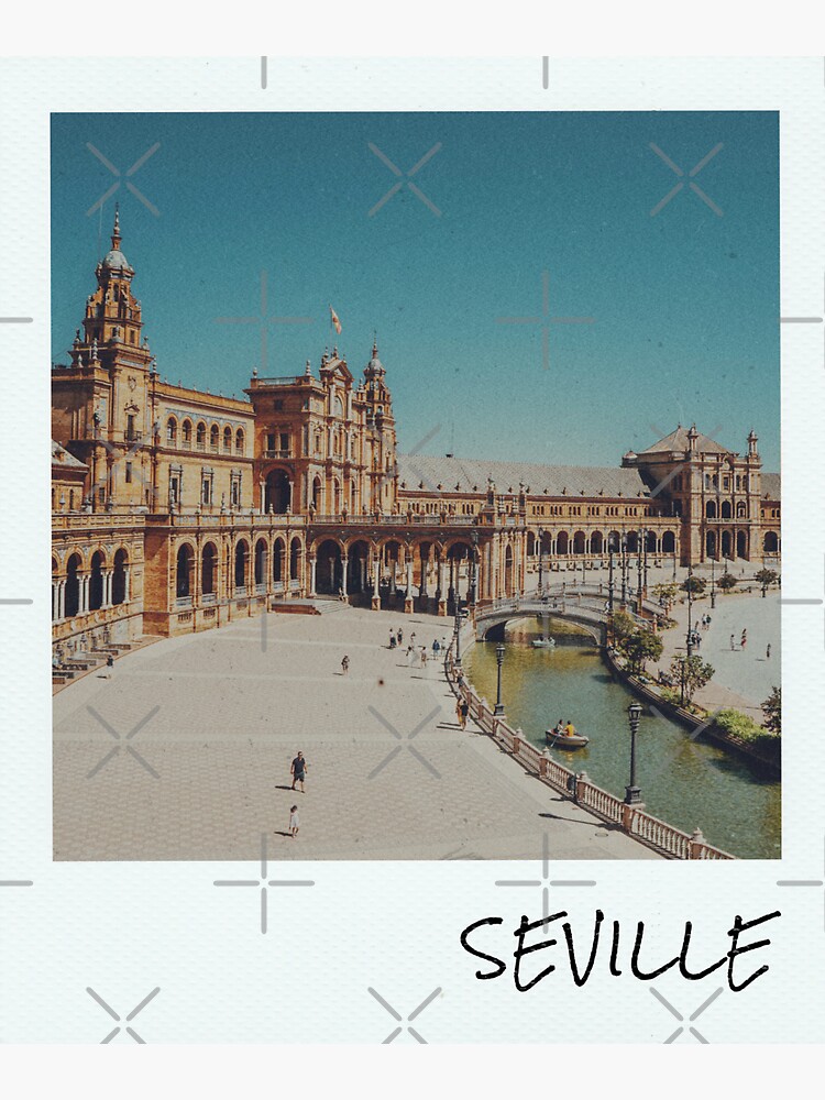"Seville Vintage Film White Frame Souvenir" Sticker for Sale by ...