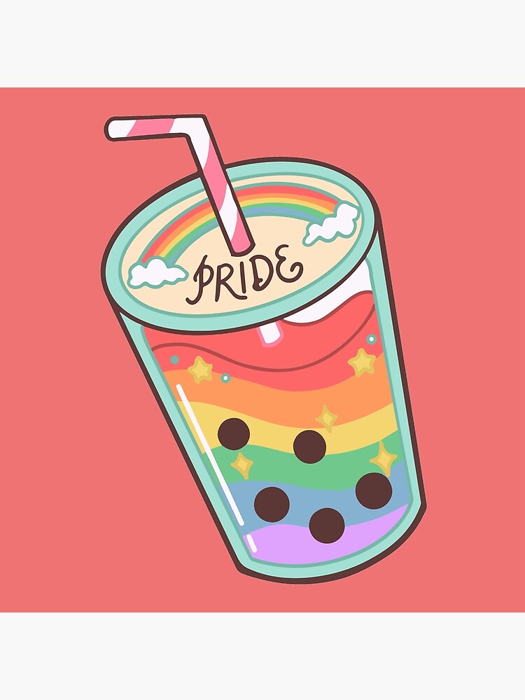 "Pride Boba Tea" Poster for Sale by NothingDesigns | Redbubble
