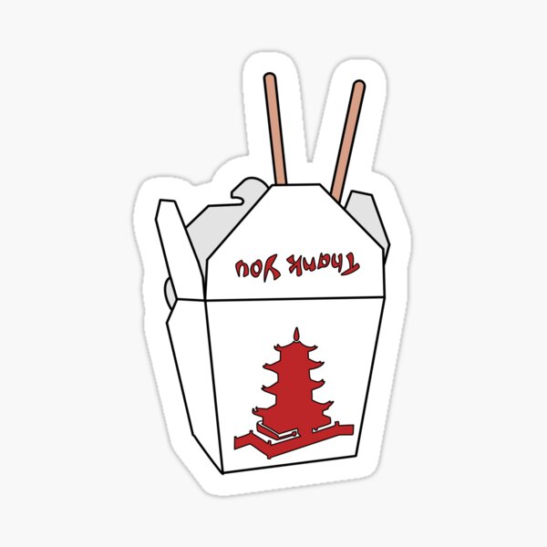 "Chinese Food Takeout Box" Sticker for Sale by LuisantStudios | Redbubble
