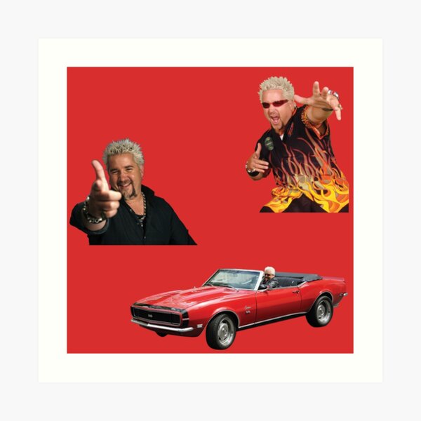 "guy fieri sticker pack" Art Print for Sale by PigSucculent | Redbubble