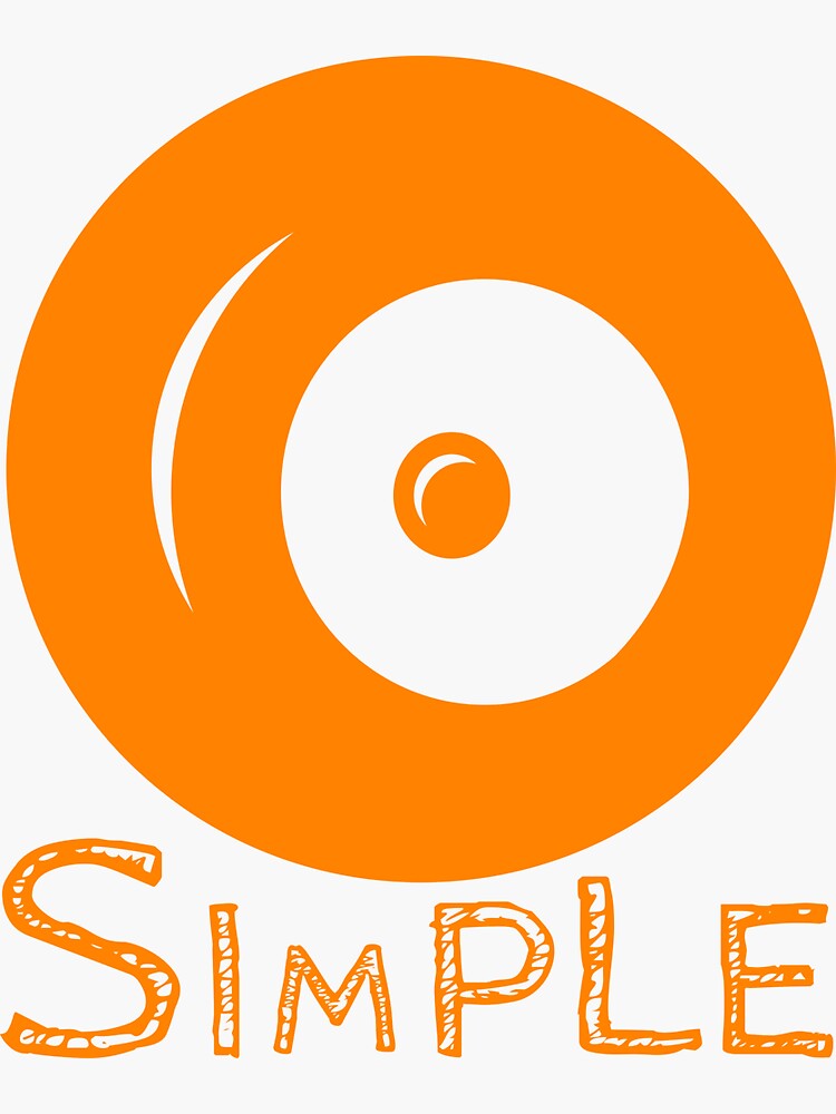 "Simple logo" Sticker for Sale by GEGSTORE | Redbubble