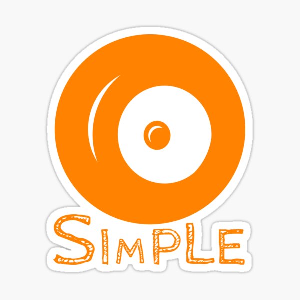 "Simple logo" Sticker for Sale by GEGSTORE | Redbubble