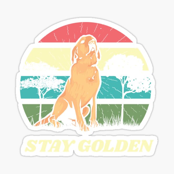 "Stay Golden" Sticker for Sale by thejackalope83 | Redbubble
