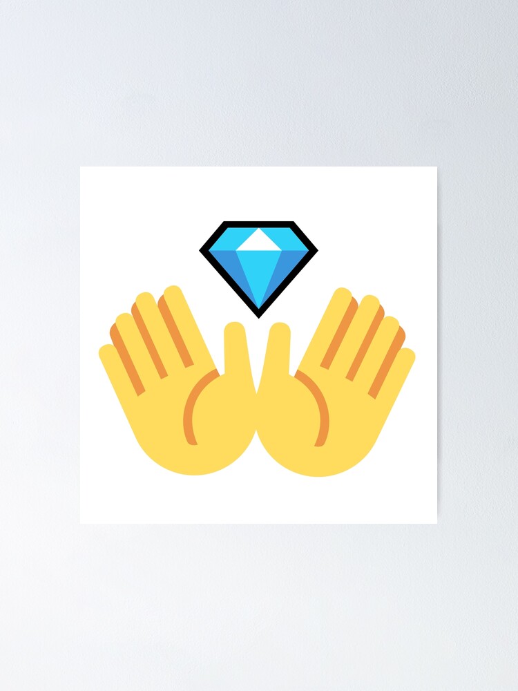 "Diamond Hands emoji" Poster for Sale by Tshirtay | Redbubble