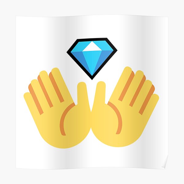"Diamond Hands emoji" Poster for Sale by Tshirtay | Redbubble