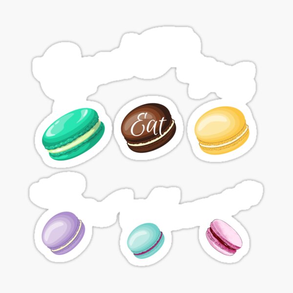 " Good People Eat Good Macarons: Funny macarons quote" Sticker by ...