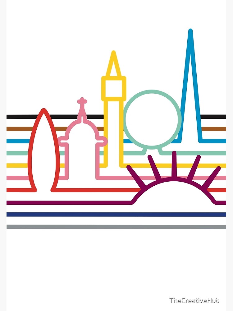 "London Underground Lines in London Skyline" Art Print for Sale by ...