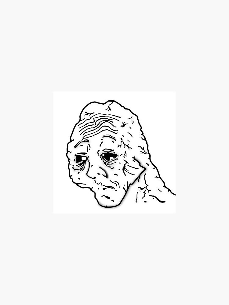 "Tired Wojak" Sticker for Sale by SiwelStickers | Redbubble