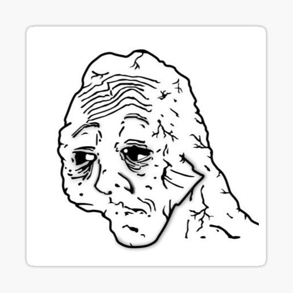 "Tired Wojak" Sticker for Sale by SiwelStickers | Redbubble