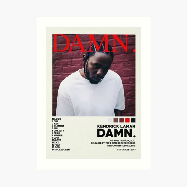 "Damn Album Cover Poster" Art Print for Sale by tessyoce | Redbubble