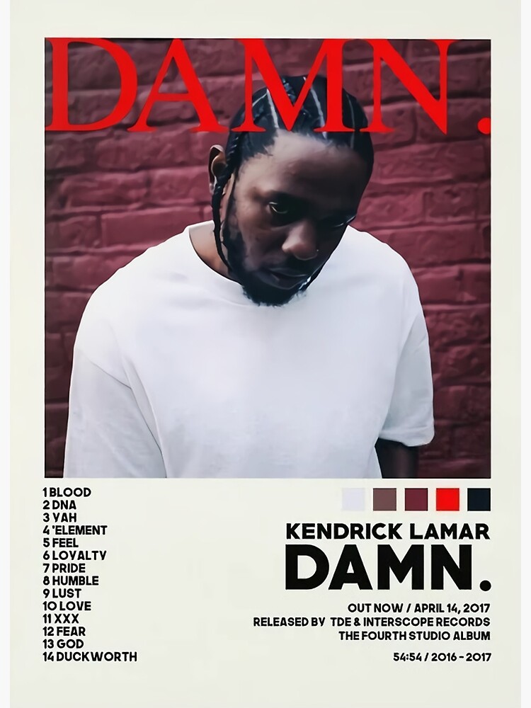 "Damn Album Cover Poster" Art Print for Sale by tessyoce | Redbubble