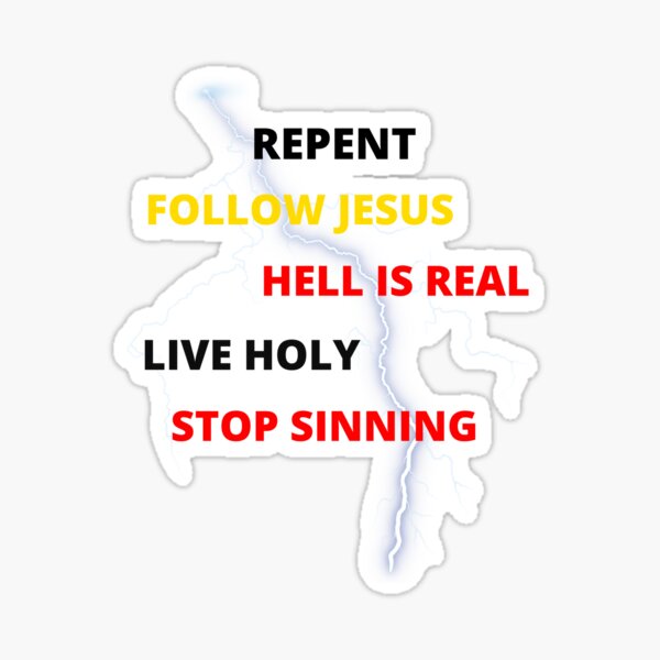 "Repent, Live Holy - Christian " Sticker for Sale by 1thes416 | Redbubble