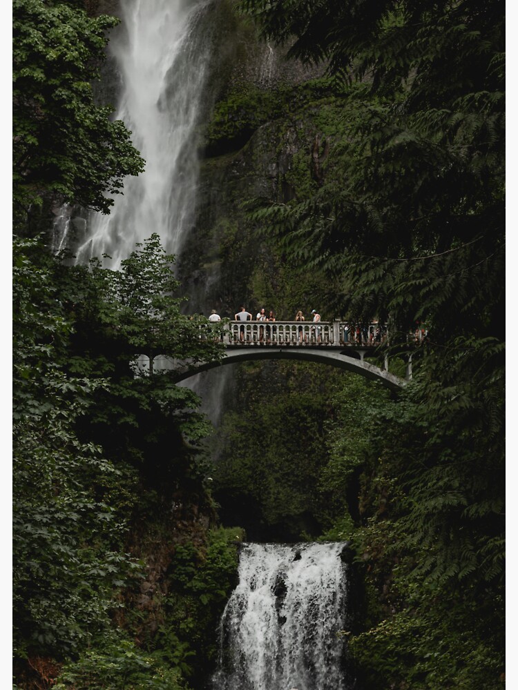"Multnomah Falls, Portland Oregon" Sticker by hughesprintshop | Redbubble