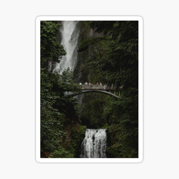 "Multnomah Falls, Portland Oregon" Sticker by hughesprintshop | Redbubble