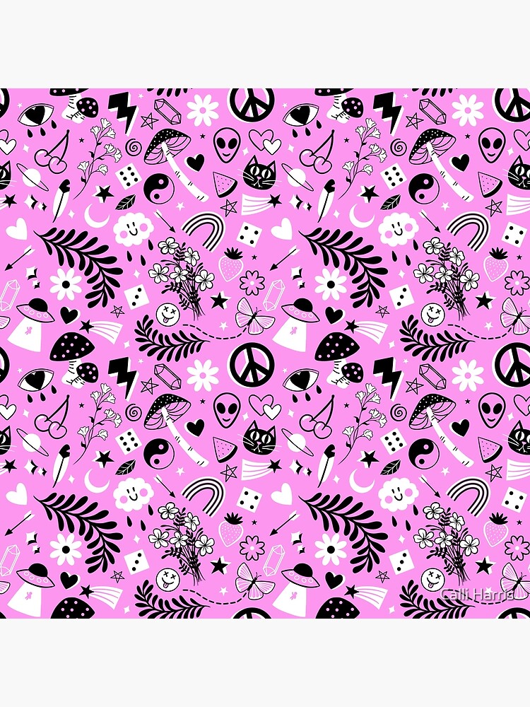 "Pink doodles" Poster for Sale by callih1231 | Redbubble
