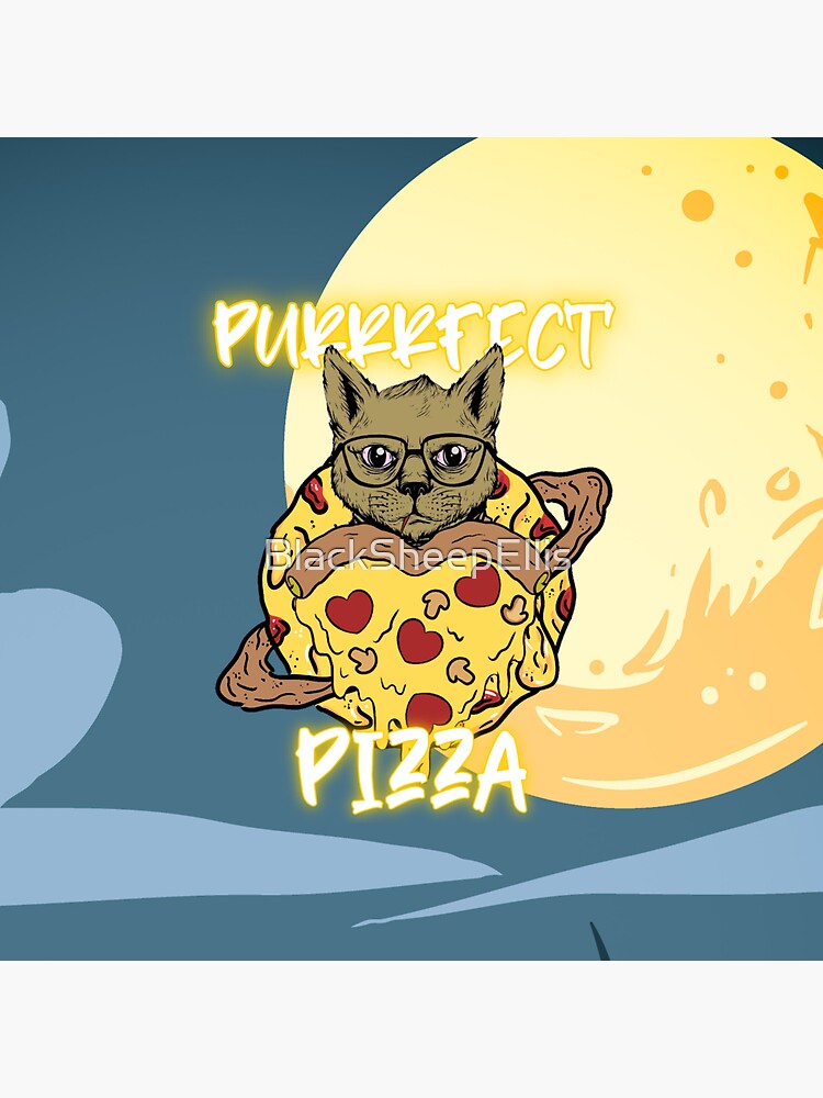 Pegatina «Meme de gato de pizza de masa rellena» de BlackSheepEllis ...