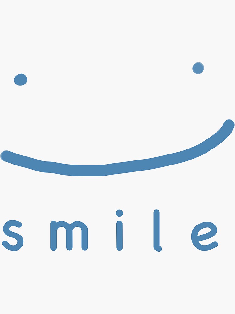 "Dream blue smiley face " Sticker by RatDoesStuff | Redbubble