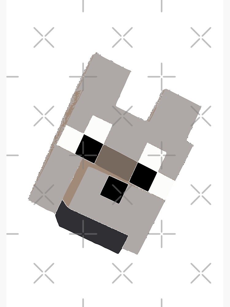 "Minecraft Wolf Head" Poster for Sale by itsMePopoi | Redbubble
