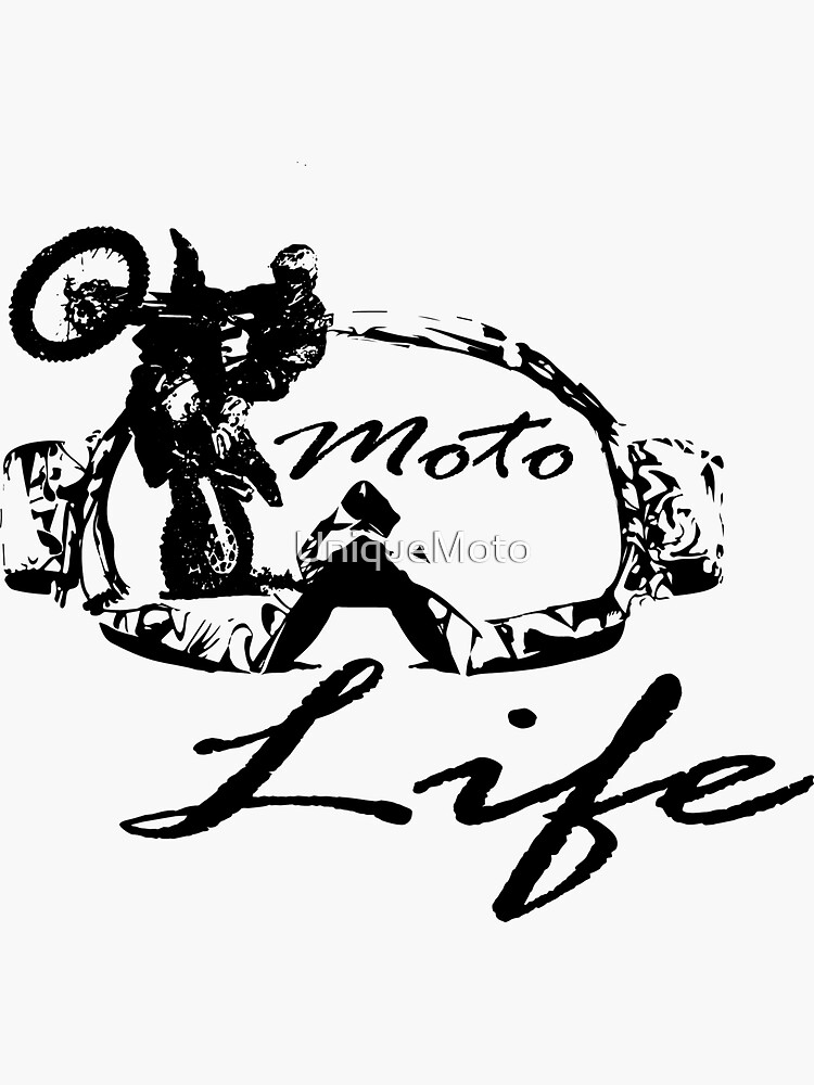 "Moto Life" Sticker for Sale by UniqueMoto | Redbubble