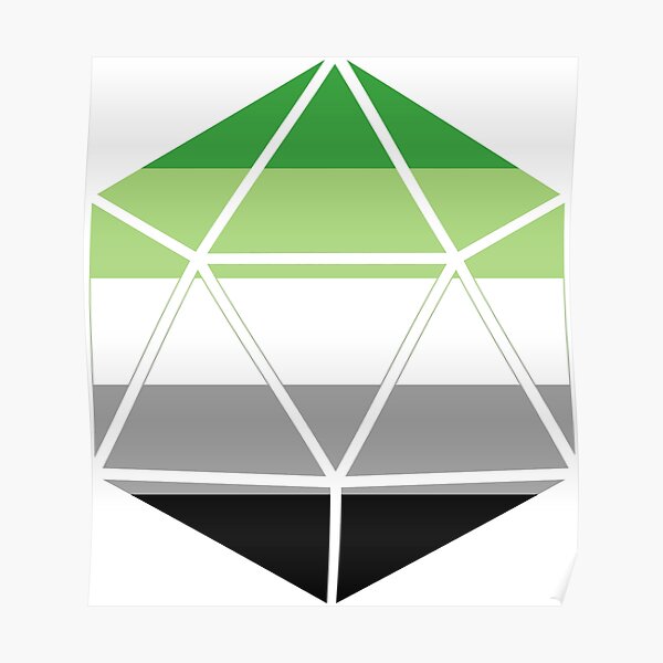 "Aromantic Pride Flag D20" Poster for Sale by NovotnyDesigns | Redbubble