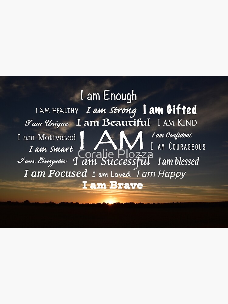 "I AM ... Word Cloud in the sunrise" Poster for Sale by cozmist | Redbubble