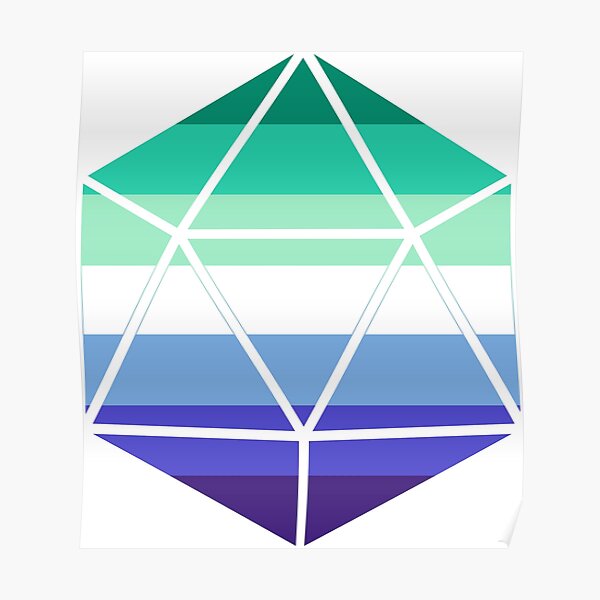 "MLM Pride Flag D20" Poster for Sale by NovotnyDesigns | Redbubble