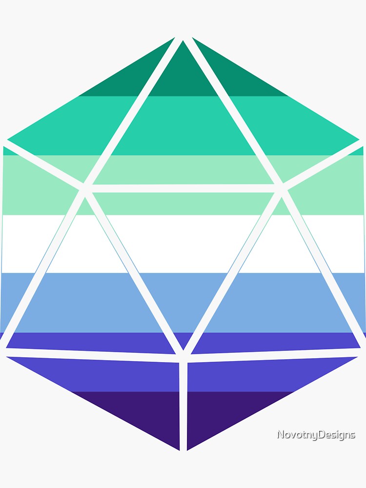 "MLM Pride Flag D20" Sticker by NovotnyDesigns | Redbubble
